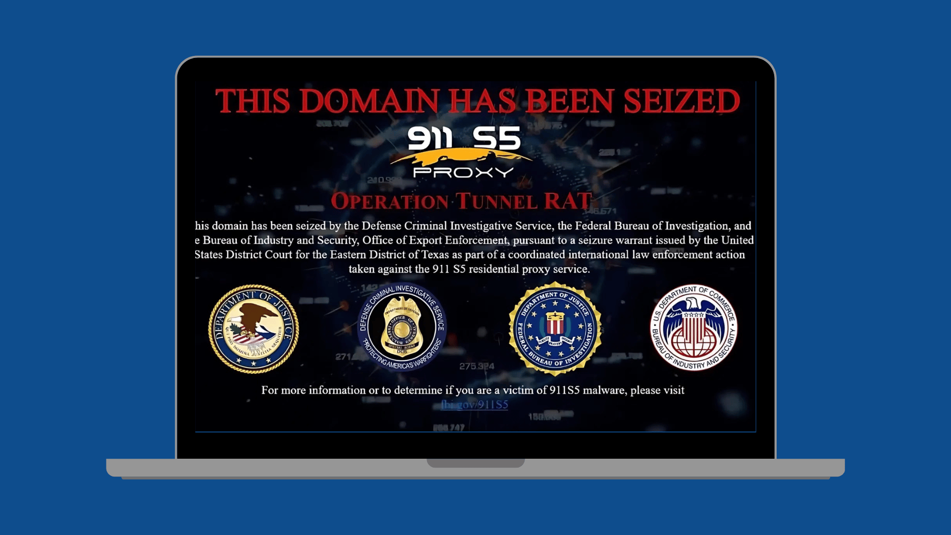 Desmantelan Gran Botnet 911 S5 y Arrestan a su Administrador